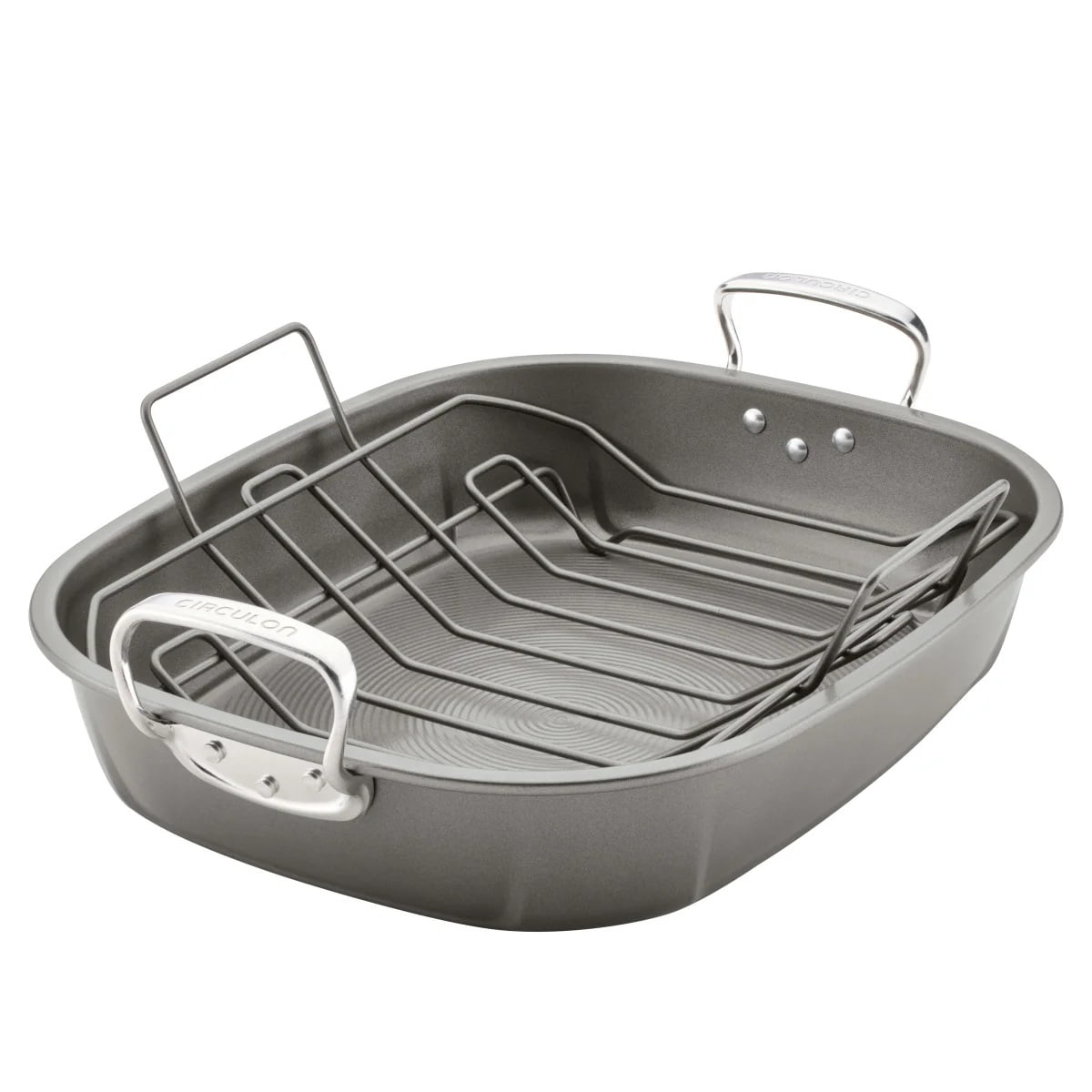 Circulon Nonstick Oval Roaster with Rack - Walmart.com