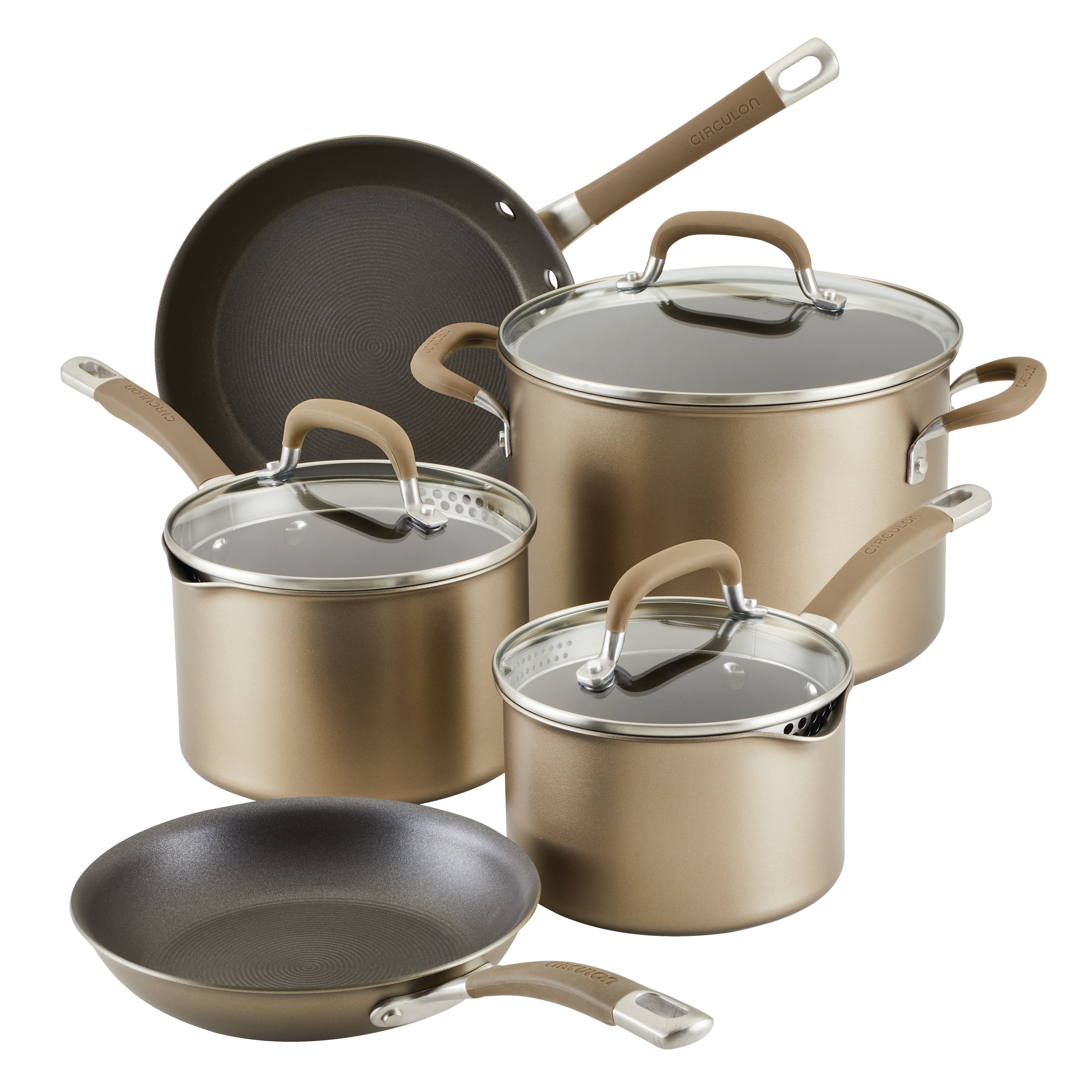Circulon Premier Professional 8 Piece Non Stick Aluminum Pot and Pan ...