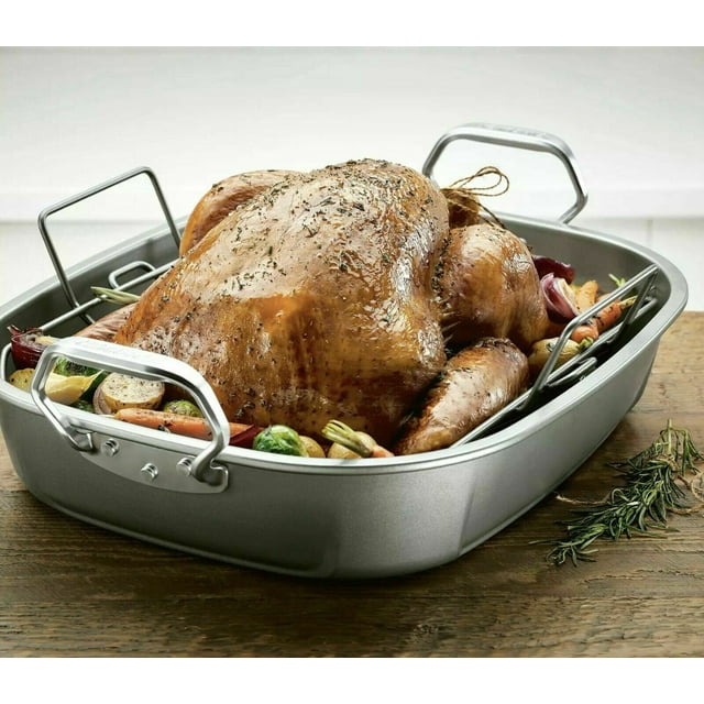Circulon Premier Professional Turkey Oval Roaster Roasting Pan w/ Rack ...
