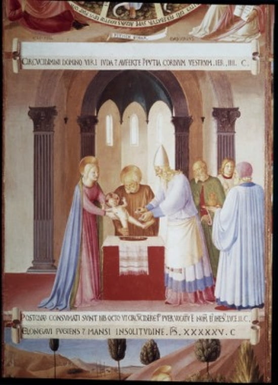 Circumcision, 1438-1445, Fra Angelico (ca.1395-1455 Italian), Fresco ...