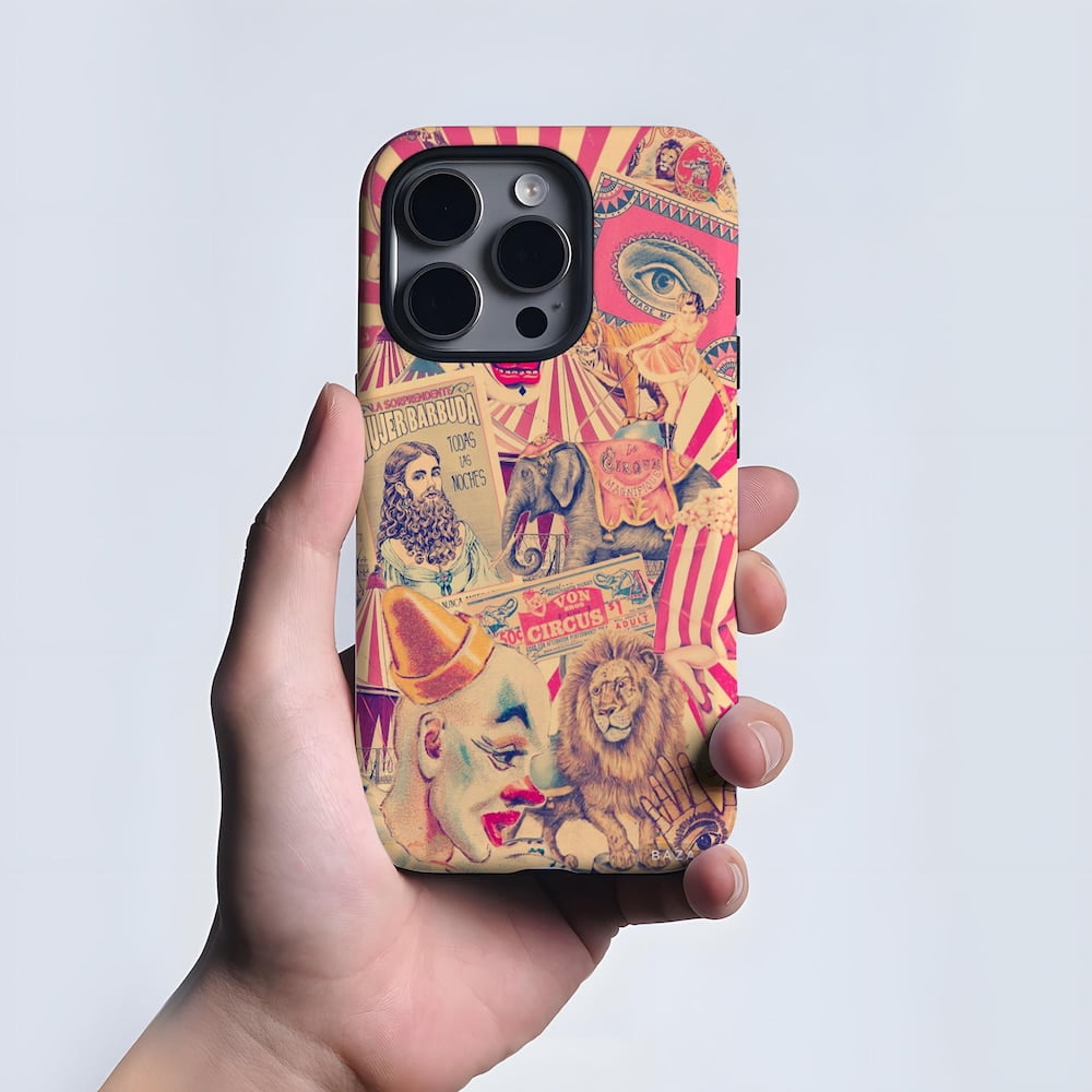 Circus Aesthetic Clown Collage Phone Case for iPhone 11-17 Pro Max ...