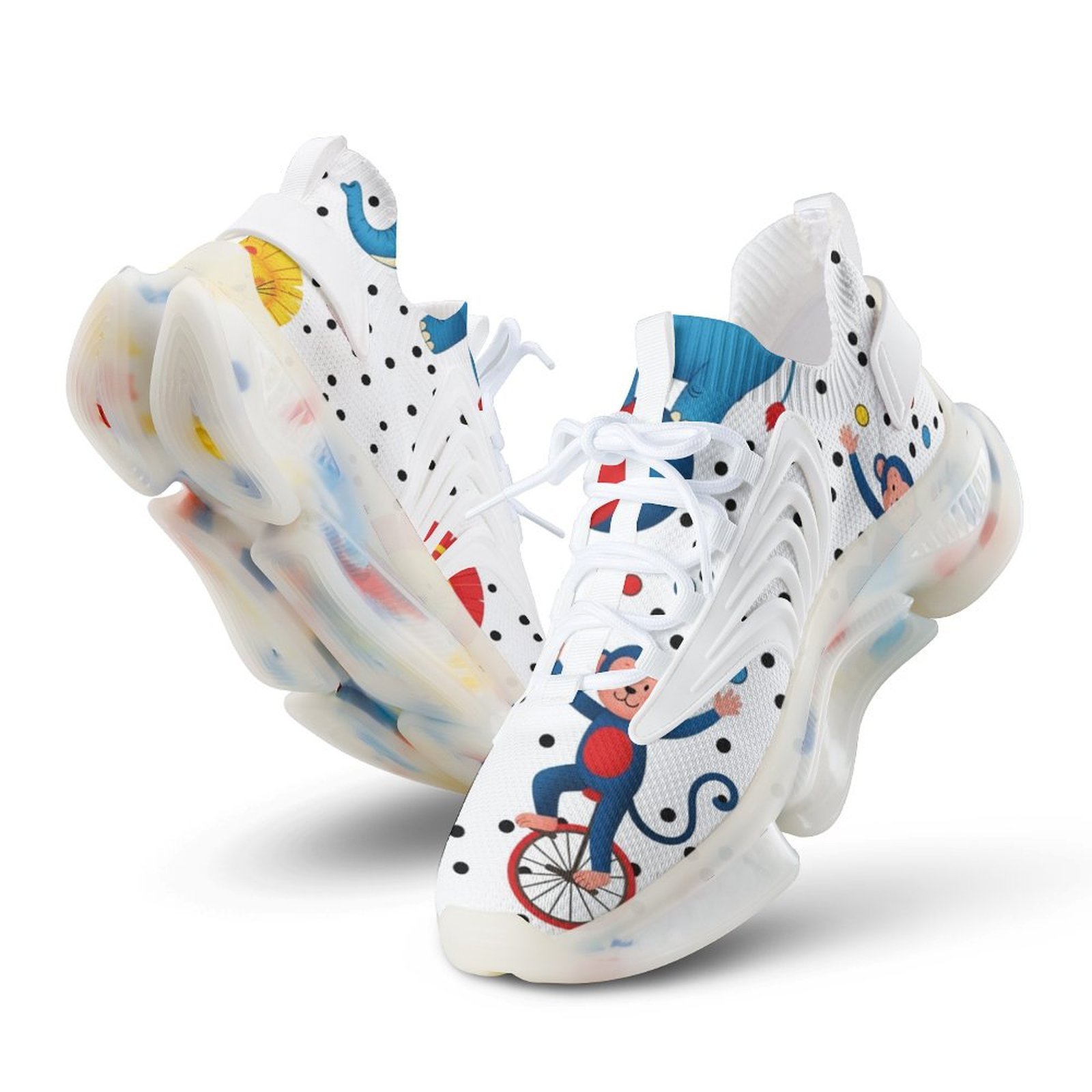 Circus Animals Pattern Print Walking Shoes for Men Woman Lightweight ...
