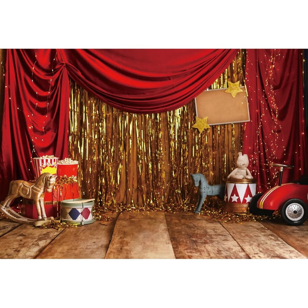Circus Backdrop Children Paradise Wooden Horse Balloon Background ...