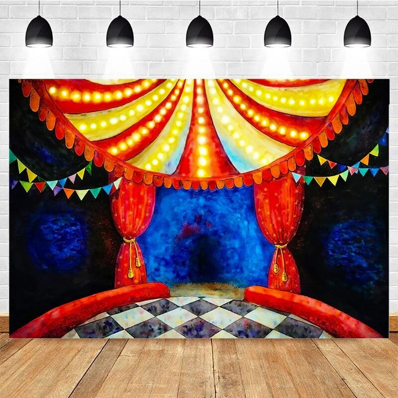 Circus Backdrop Red Curtain Magic Circus Stage Photography Background ...
