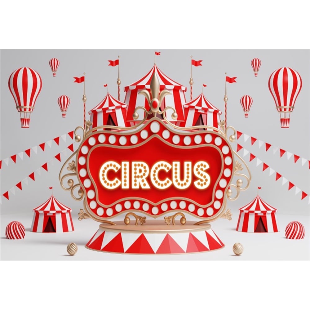 Circus Backdrops For Photography Newborn Baby Birthday Balloon Ferris ...