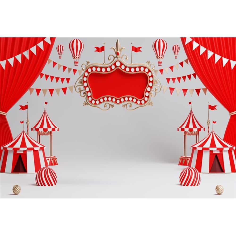 Circus Backdrops For Photography Newborn Baby Birthday Balloon Ferris ...