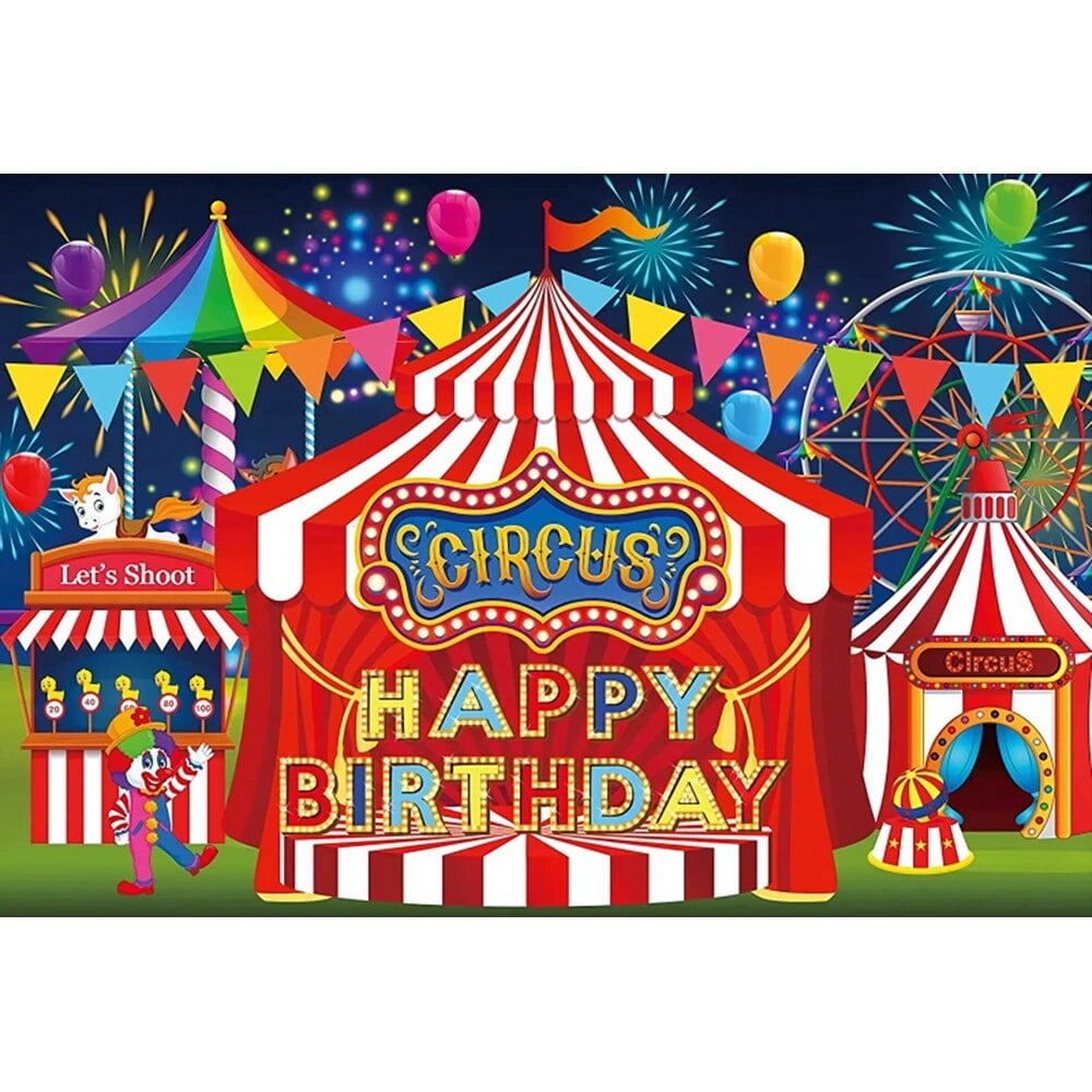Circus Backdrops For Photography Newborn Baby Birthday Balloon Ferris ...