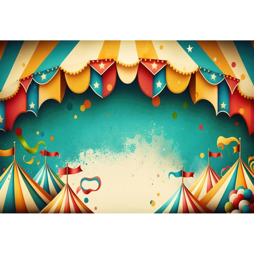 Circus Backdrops Photo Studio Backgrounds Kids Party Supplies Cartoon ...
