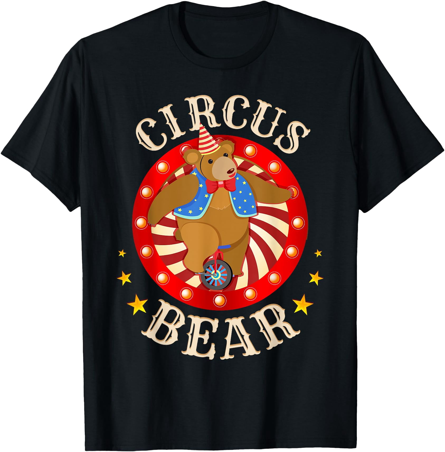Circus Bear Carnival T-Shirt,Red Color,Size YM - Walmart.com