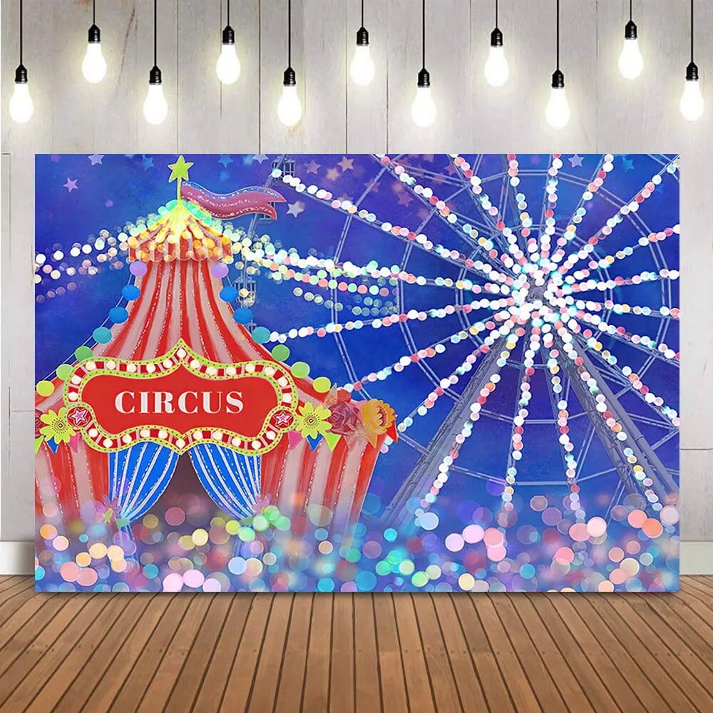 Circus Birthday Theme Backdrop Dreamy Amusement Park Newborn Children ...