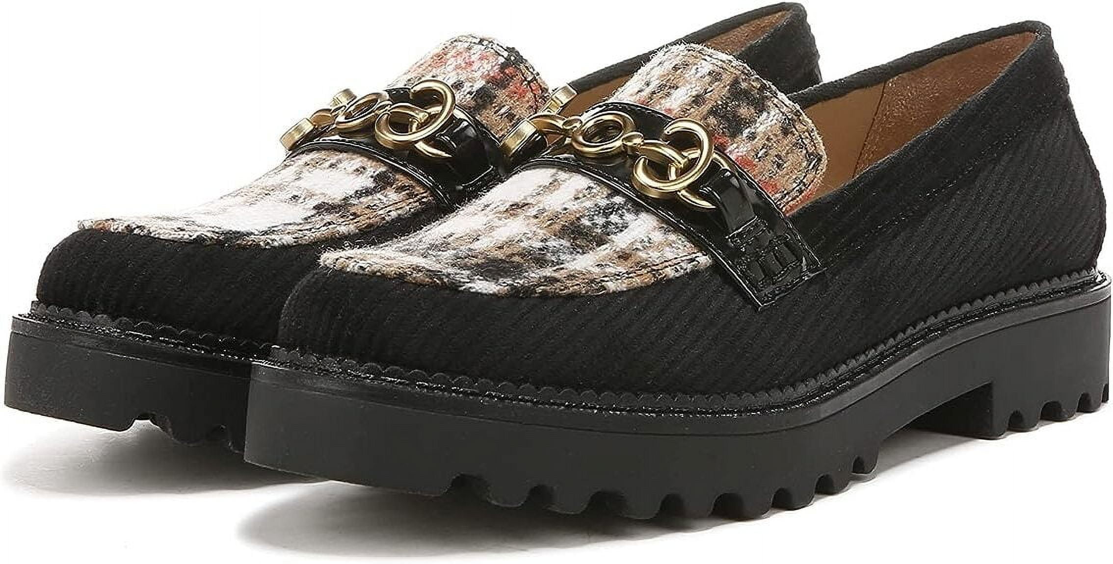 Circus By Sam Edelman Deana Black/Black Multi/Black Rounded Toe Slip On Loafers (Black/Black ...