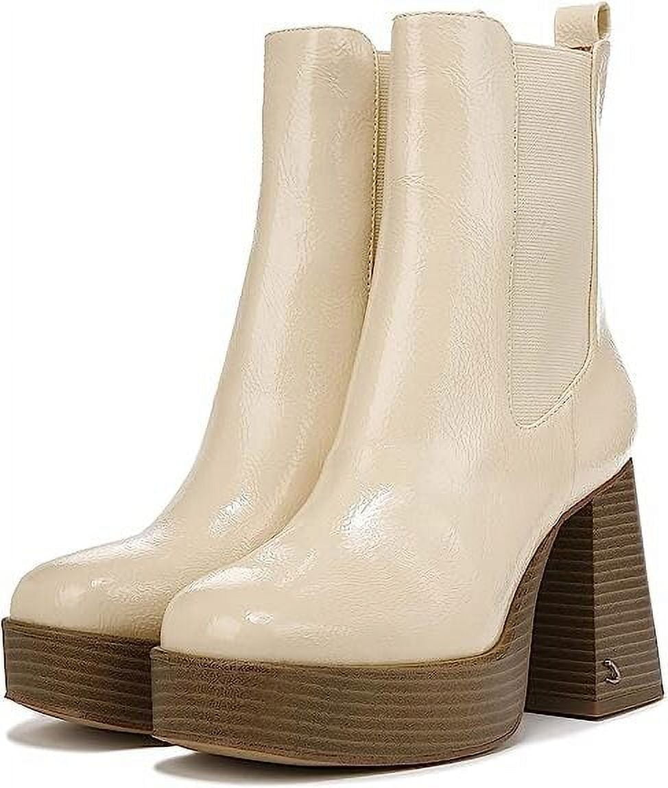 Circus By Sam Edelman Stace Egg Shell Round Toe Mid Calf Sculptural ...