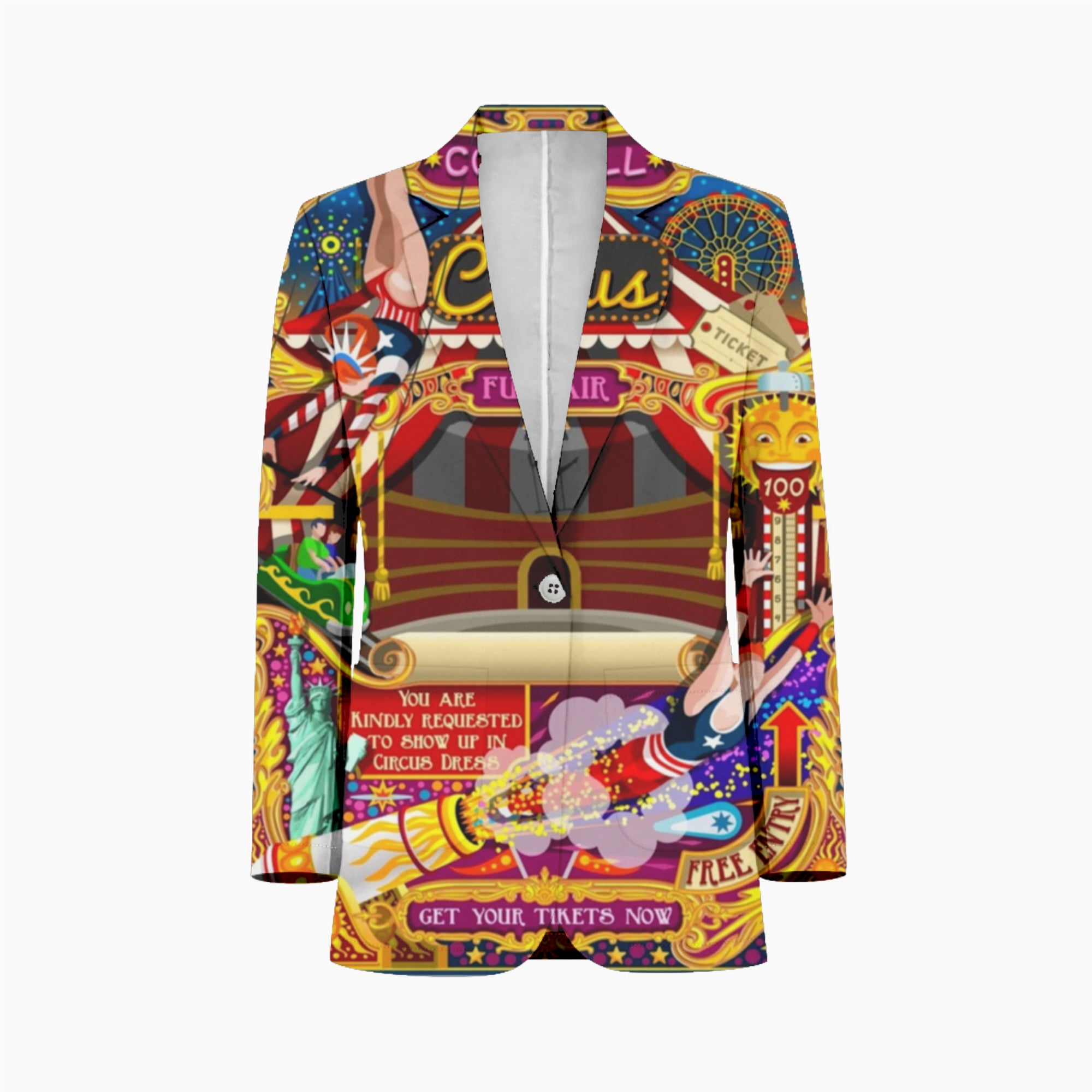 Circus Carnival Amusement Festival Customized Men's Suits full man ...