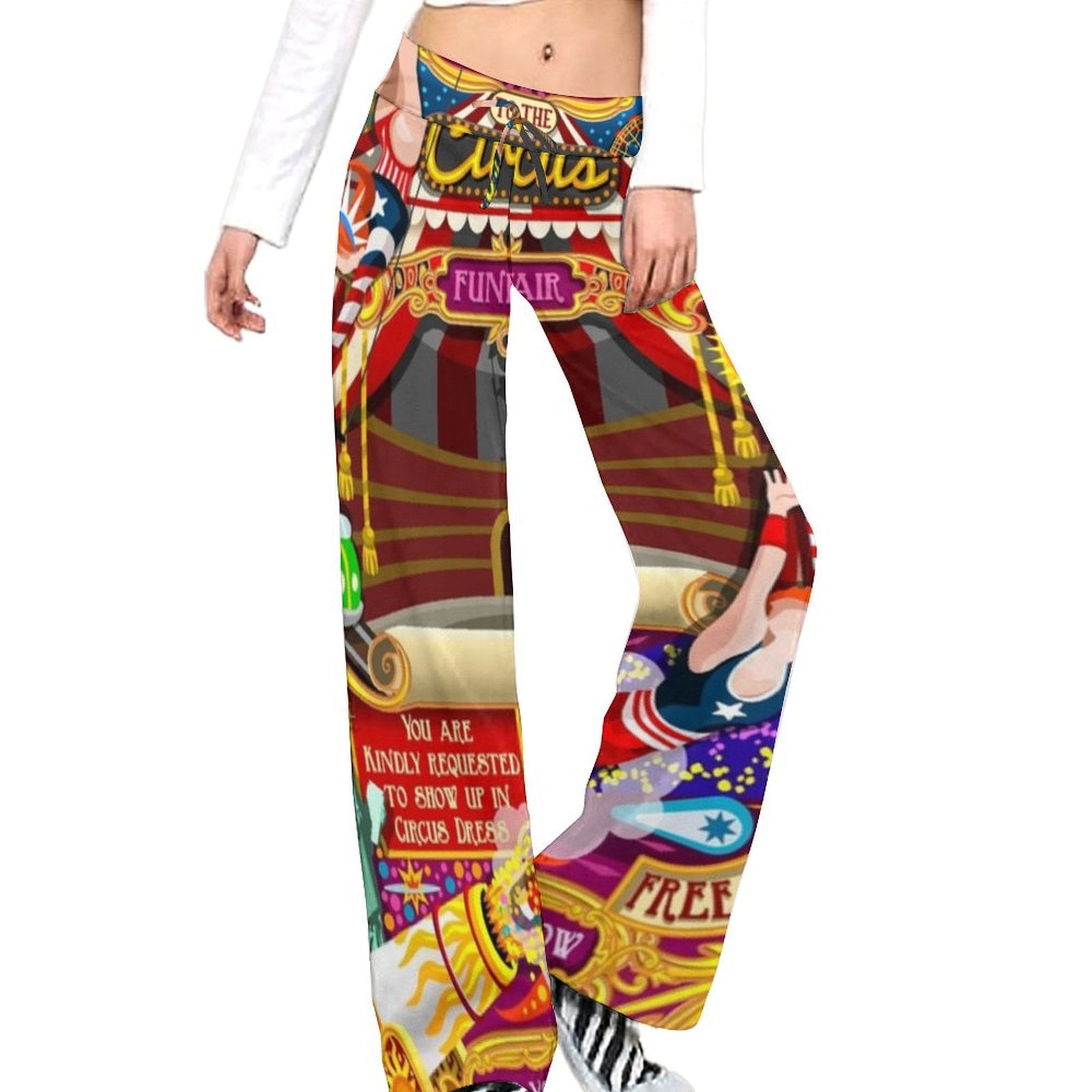 Circus Carnival Amusement Festival Womens Trouser Ladies Casual Pants ...