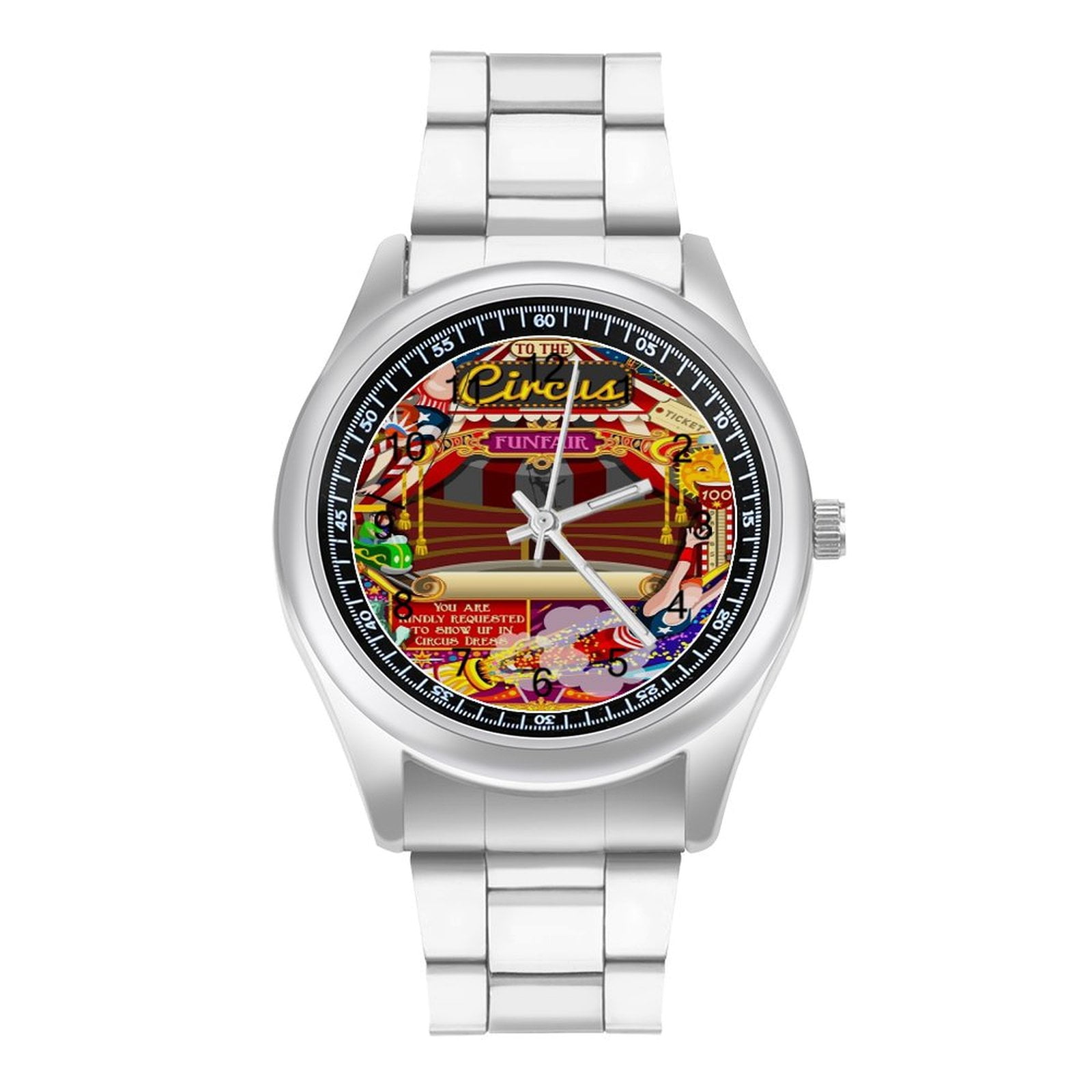 Circus Carnival Amusement Festival Wrist Watches for Men Metal Band ...