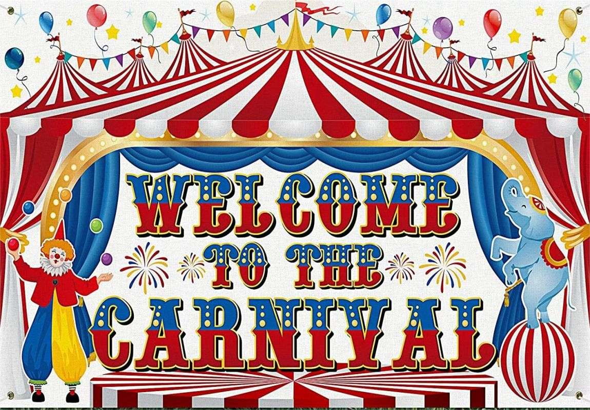 Circus Carnival Backdrop Unique Golden Red Glitter Sparkle Stripes ...