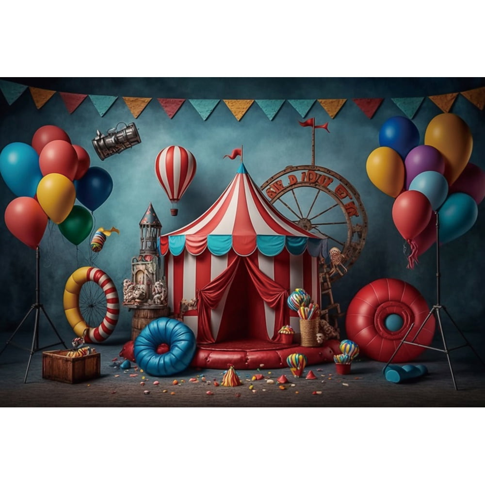 Circus Carnival Backdrops Photography Props Newborn Baby Birthday ...