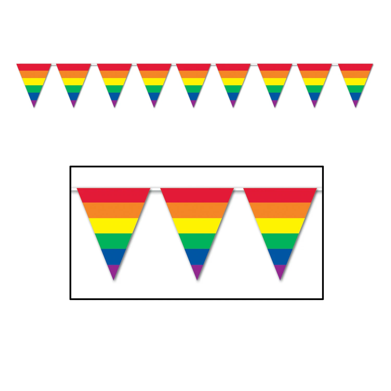 Circus Carnival Big Top Spring Party Decoration Rainbow Pennant Flag ...