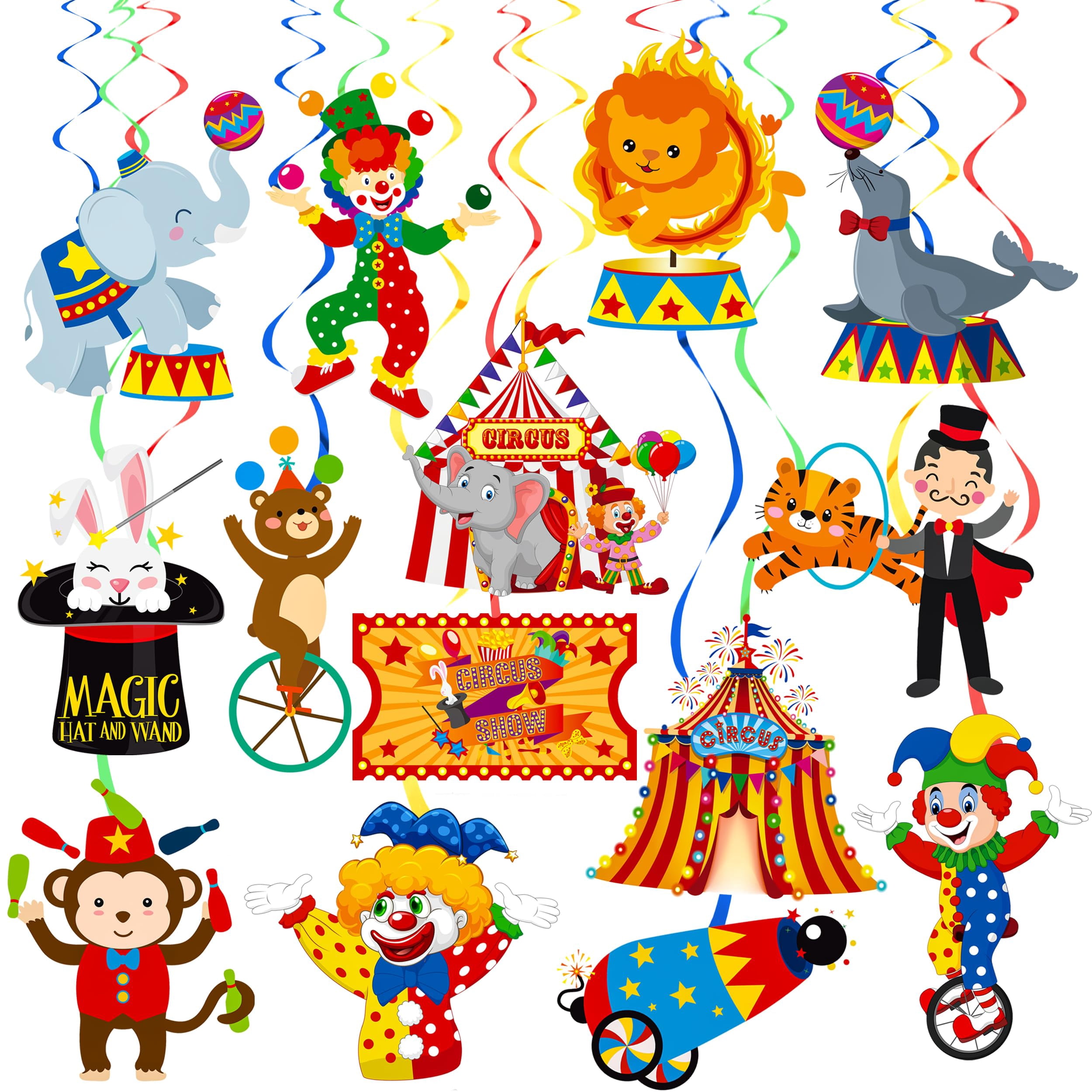 Circus Carnival HangingEGSC Swirls Carnival Birthday Party Decorations ...