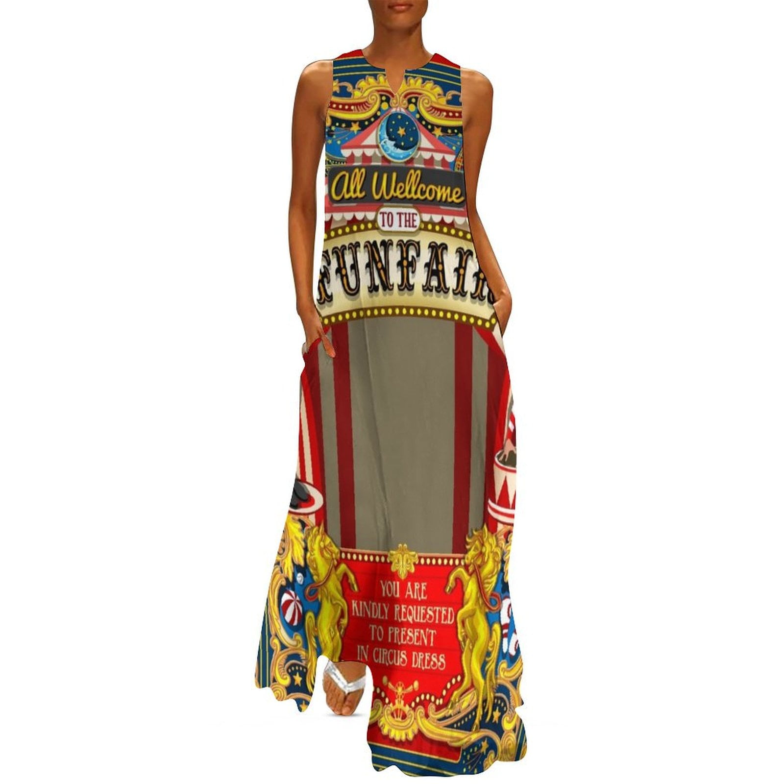 Circus Carnival Invite Poster Long Dress long dresses for women Women"s ...