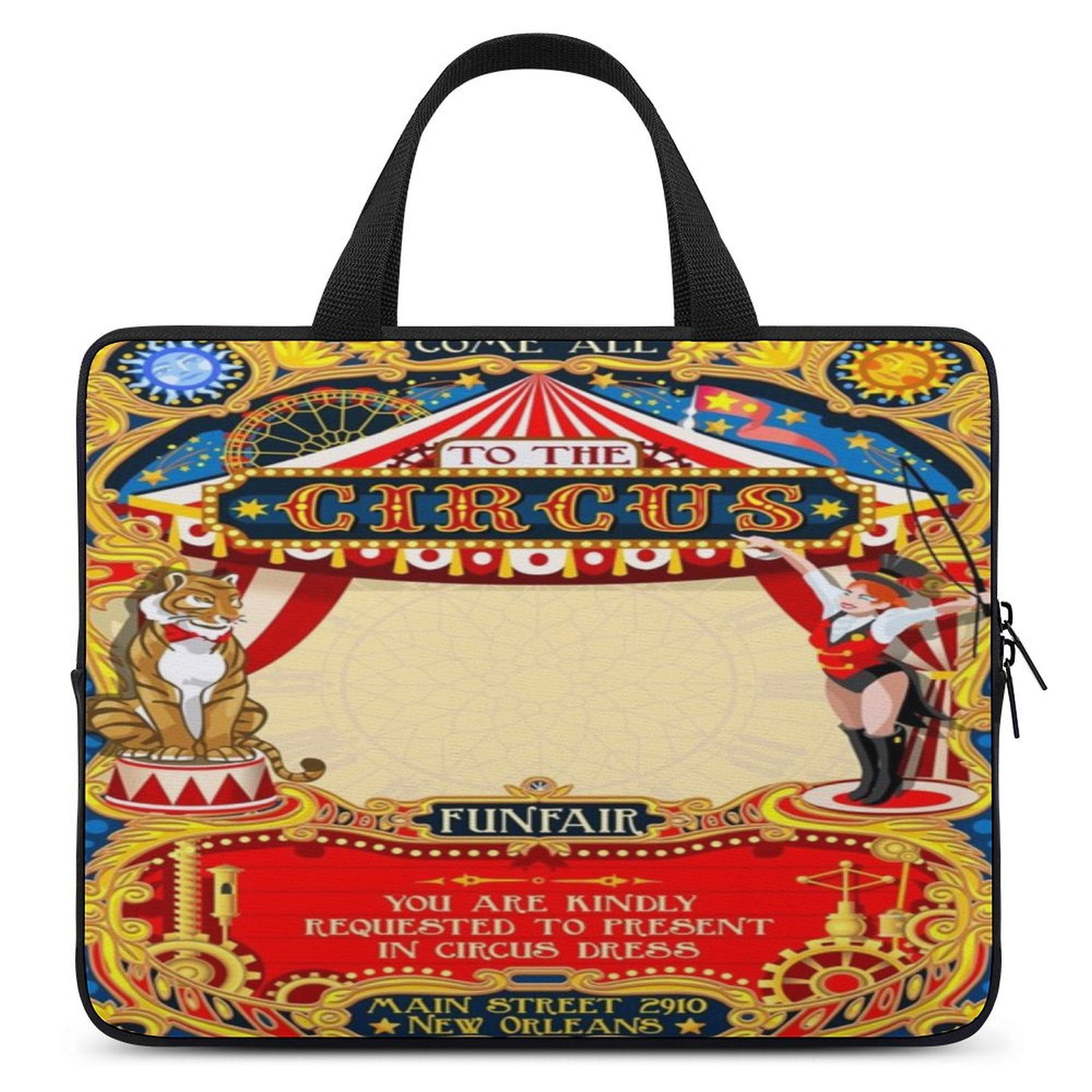 Circus Carnival Invite Vintage Laptop Bag Women Man 10 12 13 15 17 Inch ...