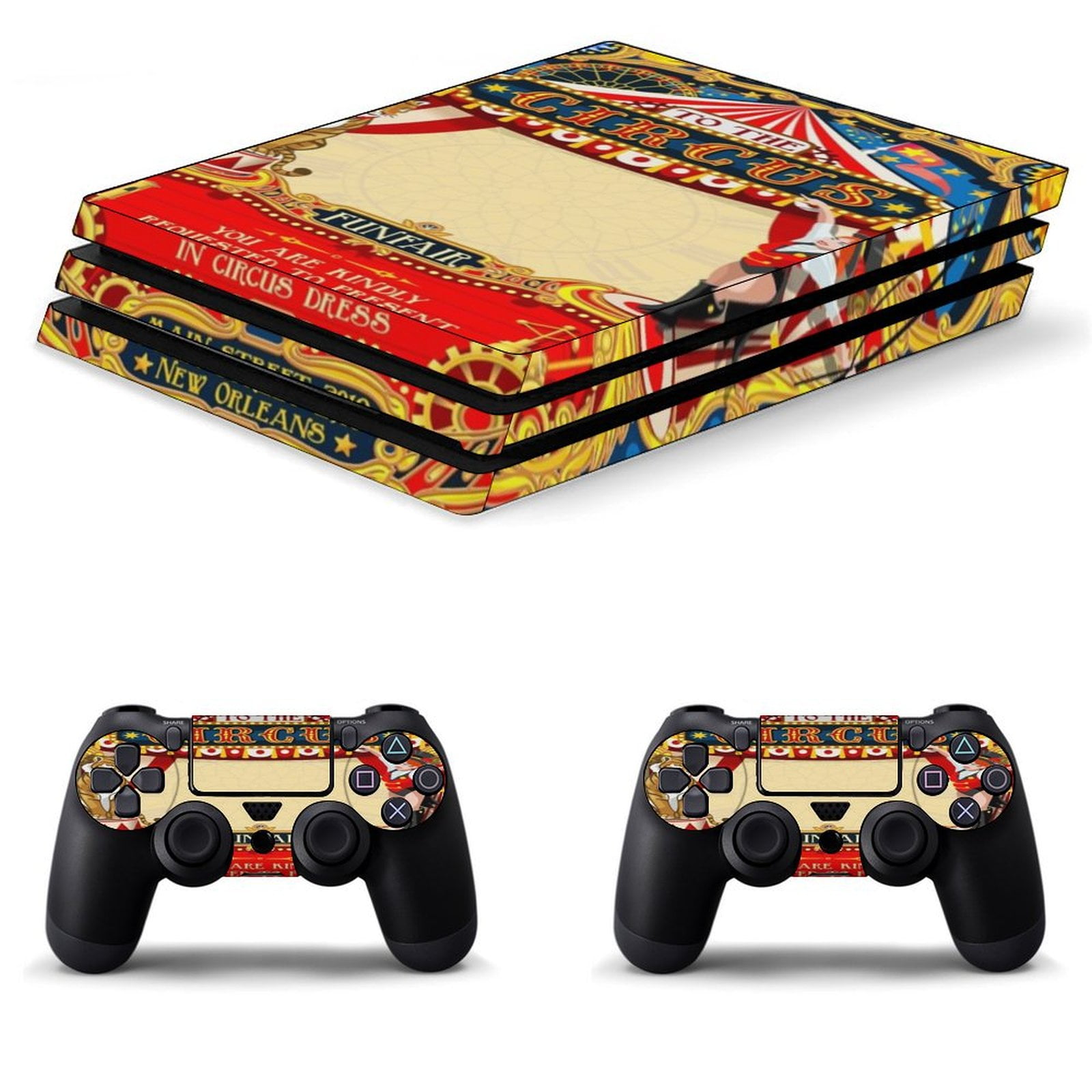 Circus Carnival Invite Vintage PS4/PS4 Pro/PS4 Slim Skin Sticker For ...