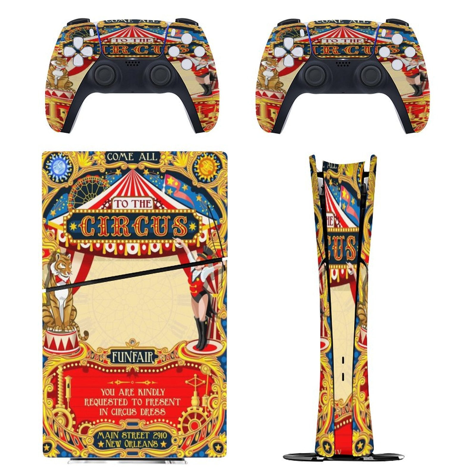 Circus Carnival Invite Vintage PS5/PS5 Pro/PS5 Slim Digital Disc Skin ...