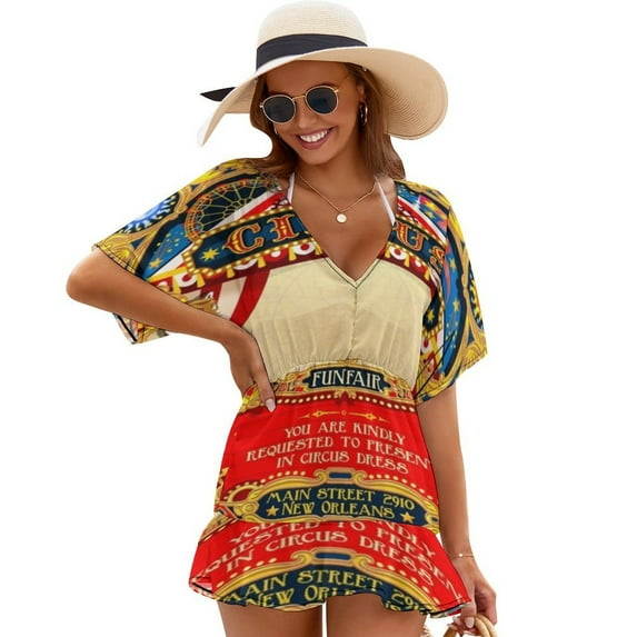 Circus Carnival Invite Vintage Women's Luxury Party Dress Evening ...