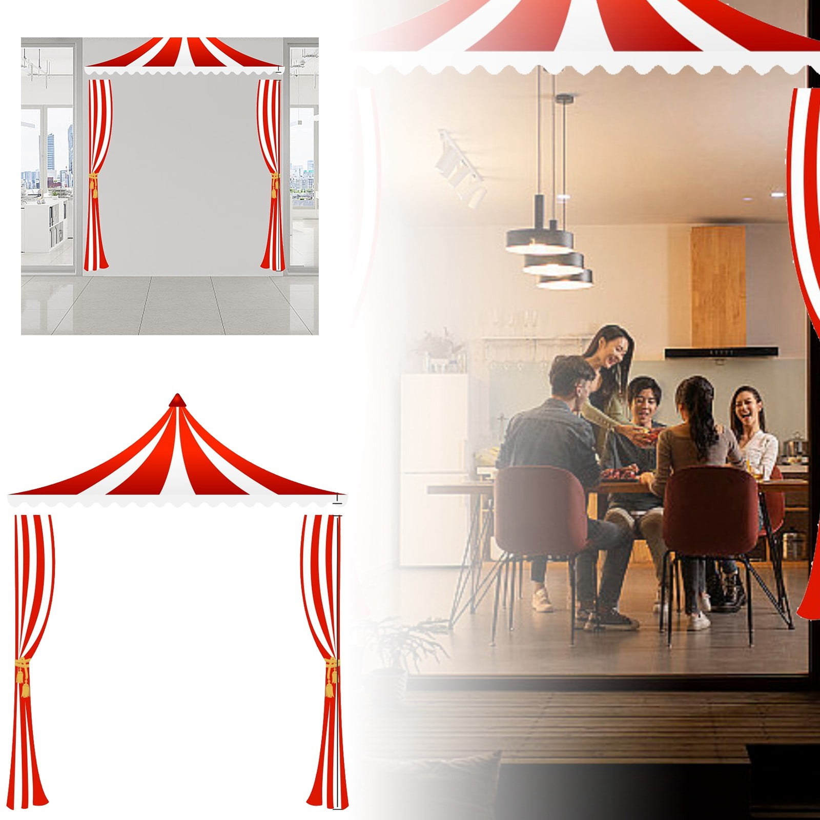 Circus Carnival Party Background Cloth – Hanging Photo Arch Backdrop ...