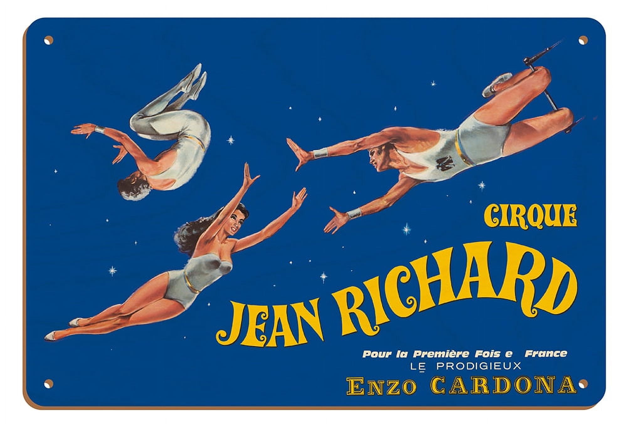 Circus - Cirque Jean Richard - Trapeze Act - Vintage Circus Poster c ...