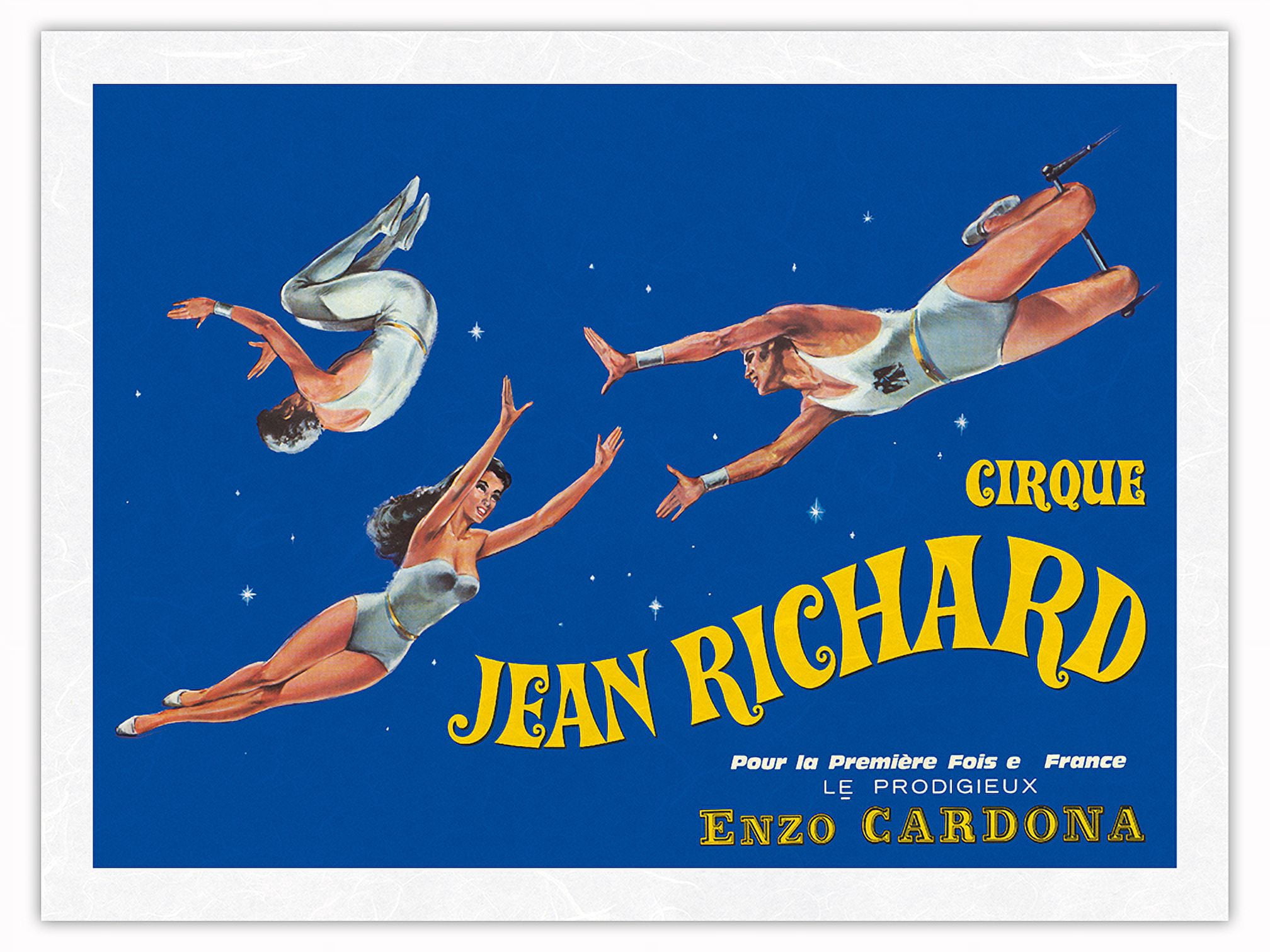 Circus - Cirque Jean Richard - Trapeze Act - Vintage Circus Poster c ...