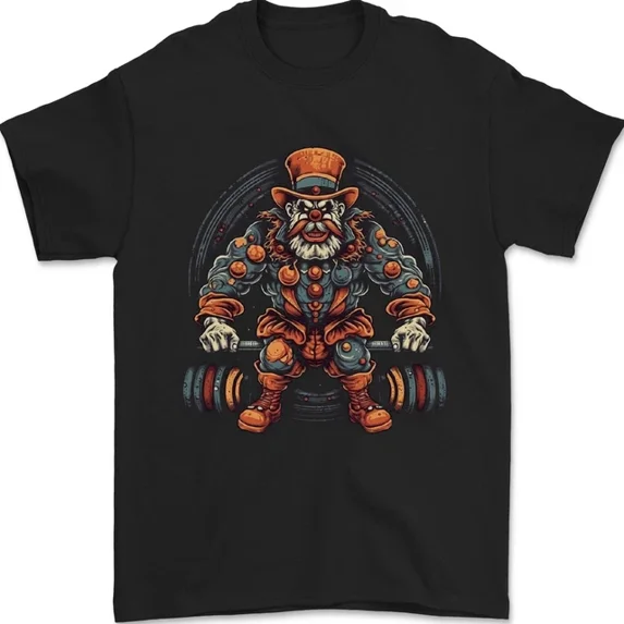 Circus Clown Weightlifting Gym Bodybuilding Mens S-5XL T-Shirt ...