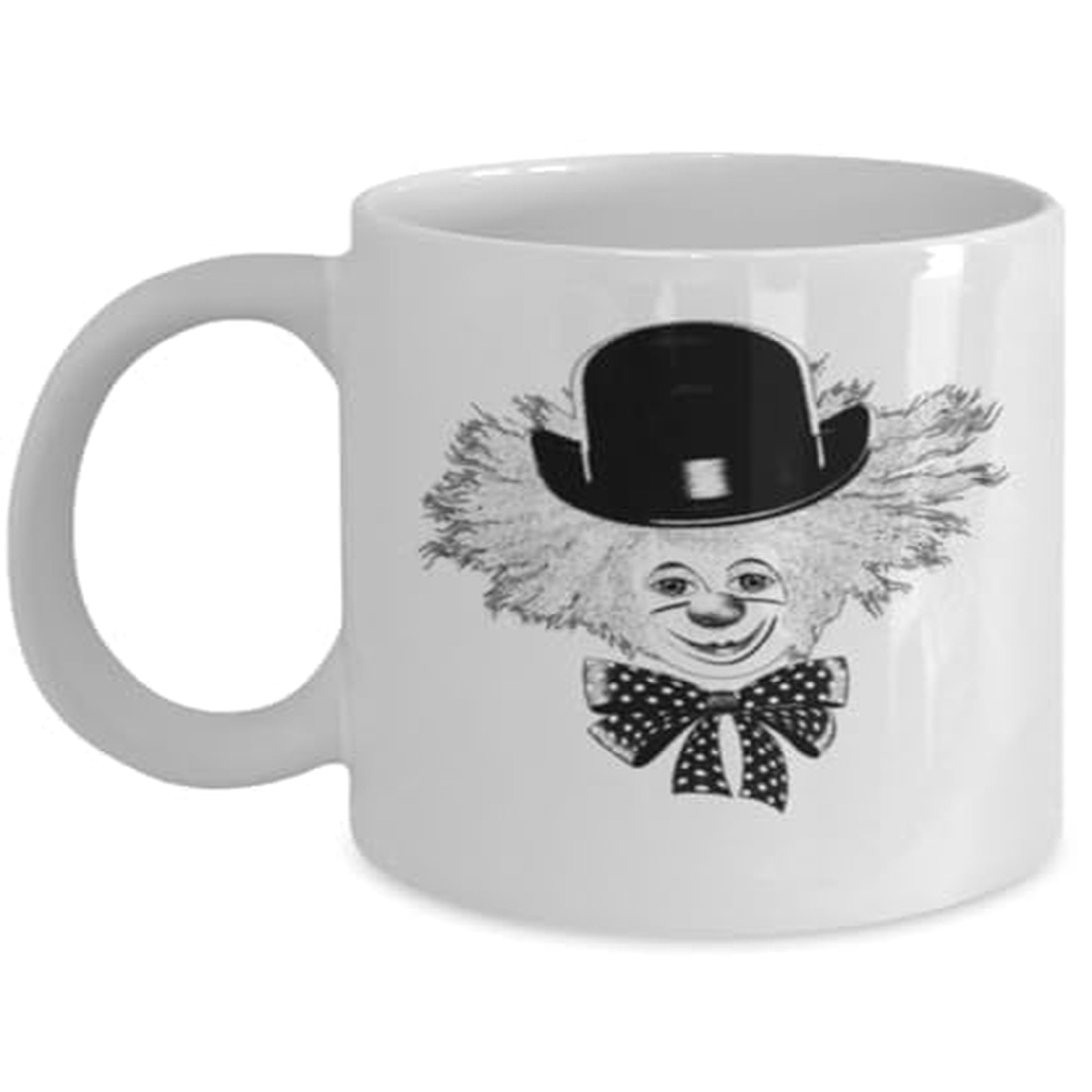 Happy Old Clown 11 oz Coffee Mug - Retro Gift White Ceramic - Walmart.com