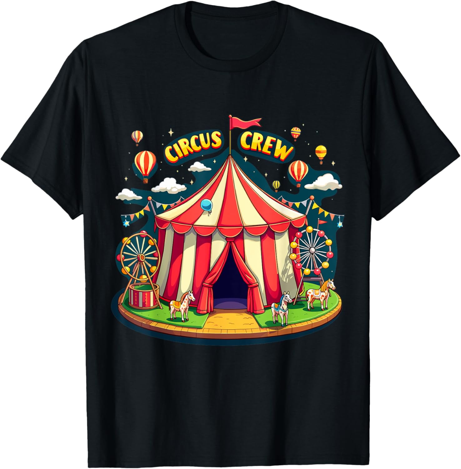 Circus Crew Circuss Staff Costume Theme Party Carnival T-Shirt ...