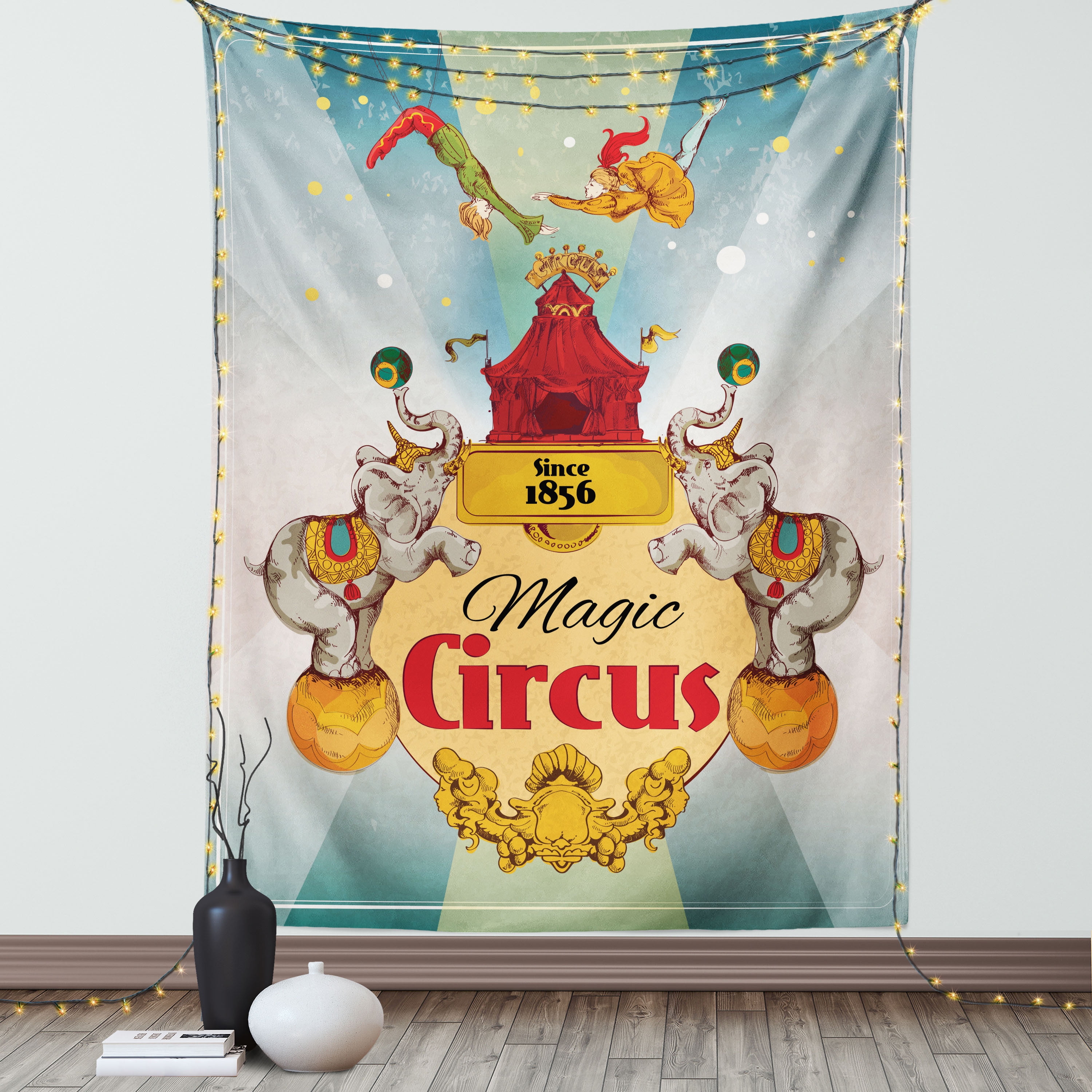 Circus Decor Wall Hanging Tapestry, Magic circus tent show announcement ...