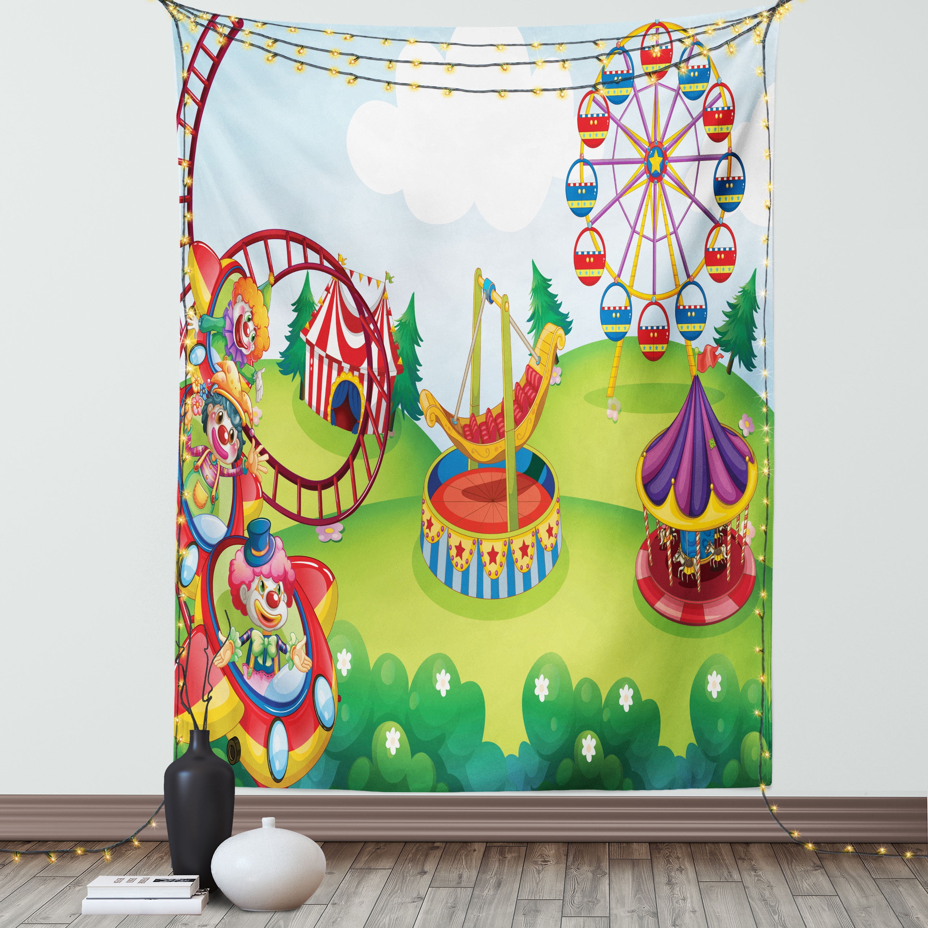 Circus Decor Wall Hanging Tapestry, circus and theme park design ...