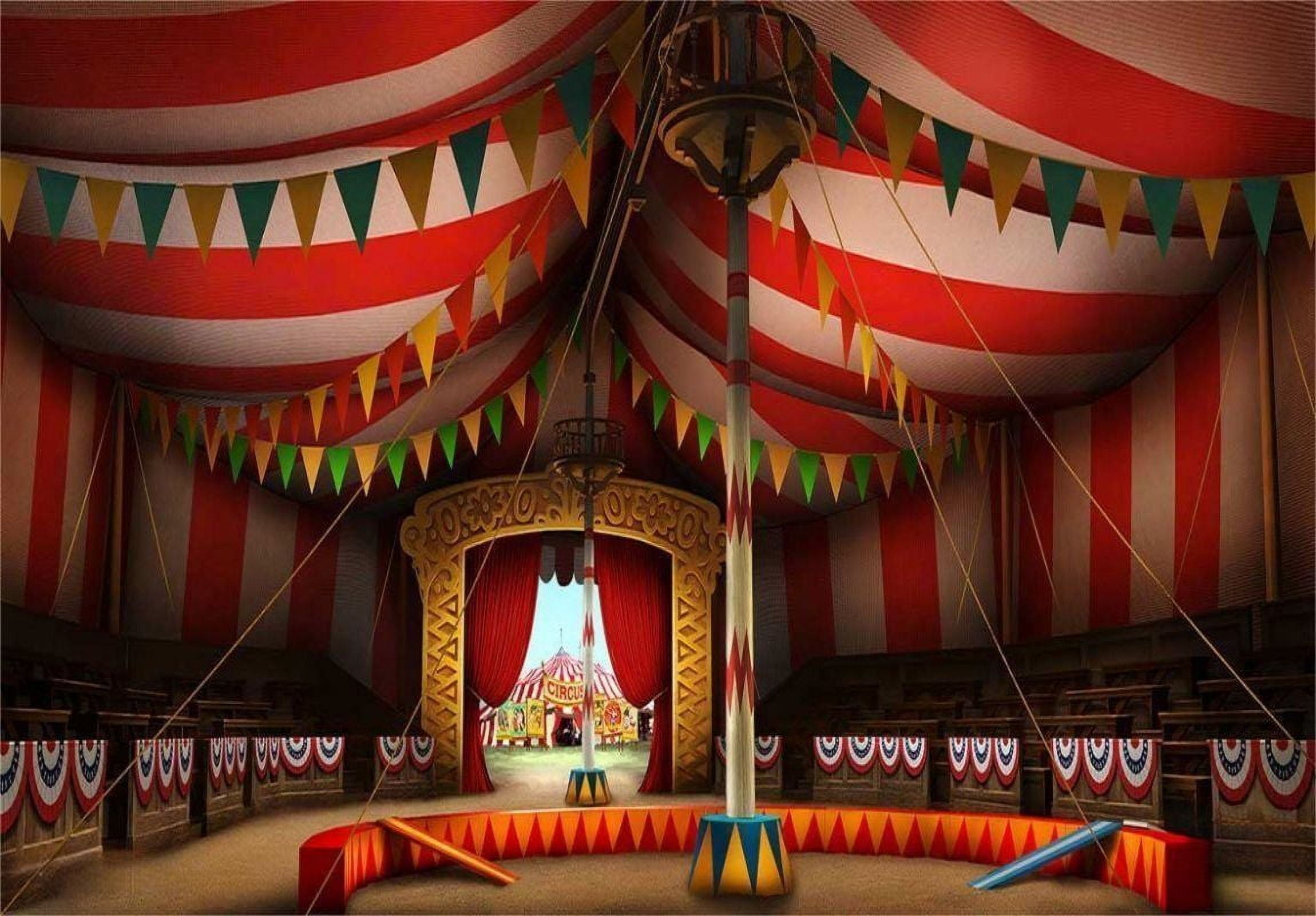 Circus Ferris Wheel Background Custom Birthday Backdrop Animal Show ...