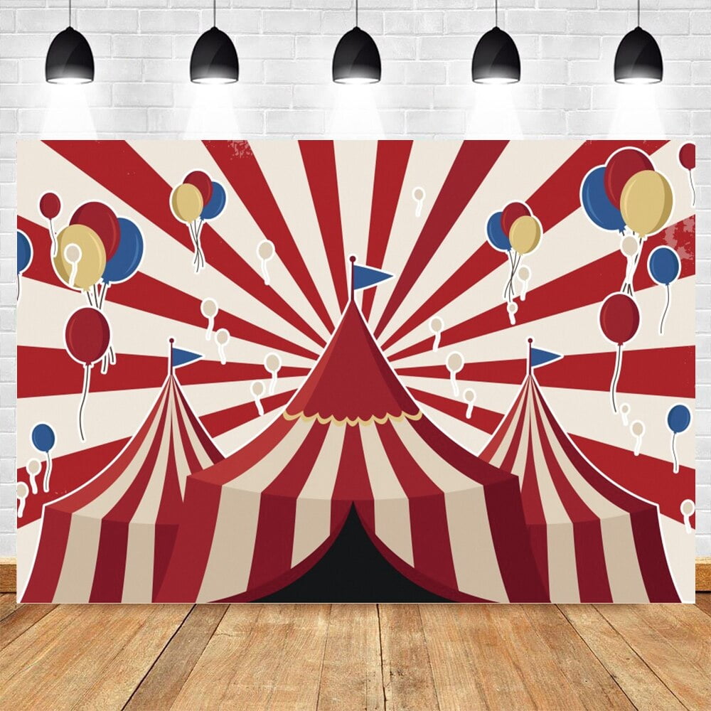 Circus Golden Star Stage Background Baby Birthday Party Decoration ...