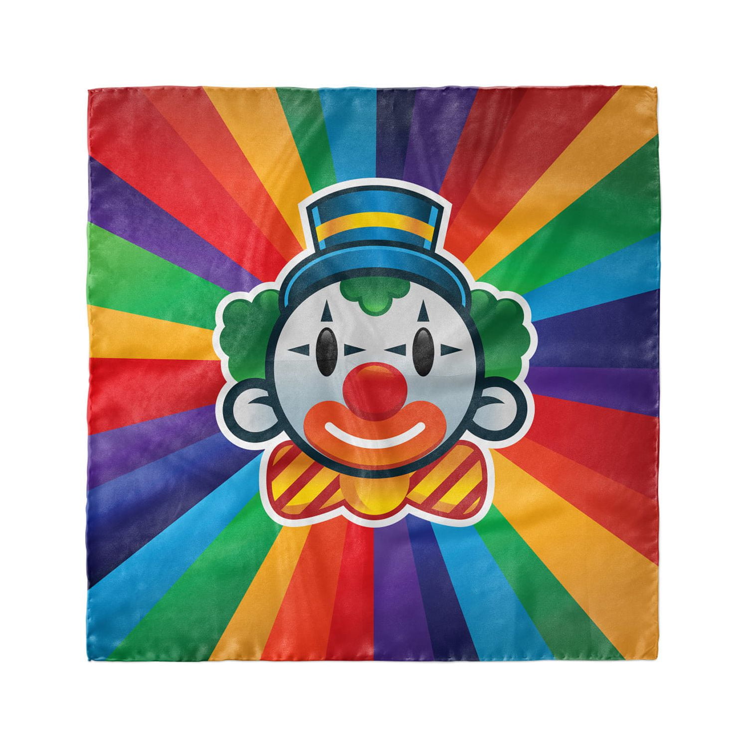 Circus Head Scarf, Clown Face Colorful Stripes, Head Wrap, 3 Sizes, by ...