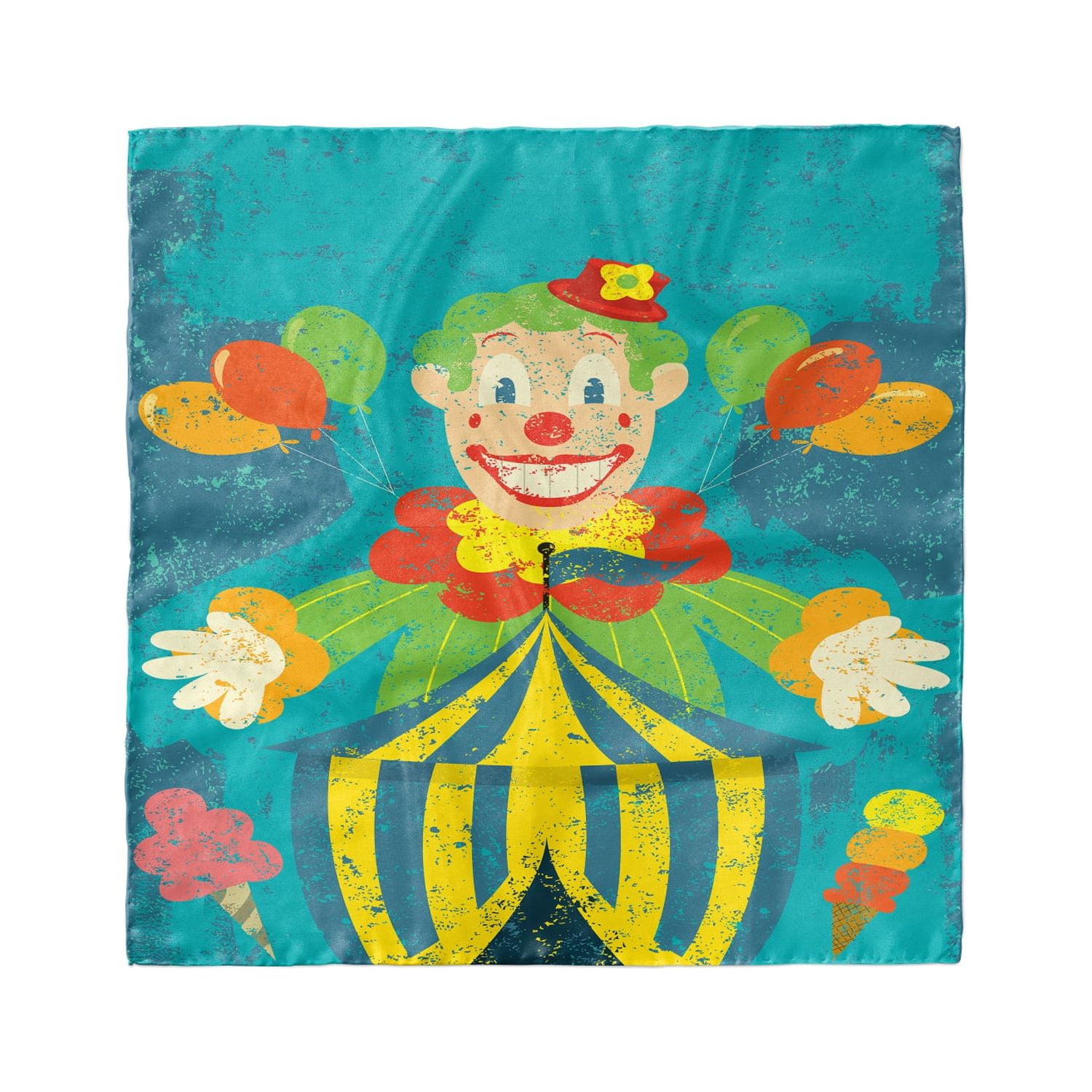 Circus Head Scarf, Funny Clown and Balloons, Head Wrap, 3 Sizes, by ...