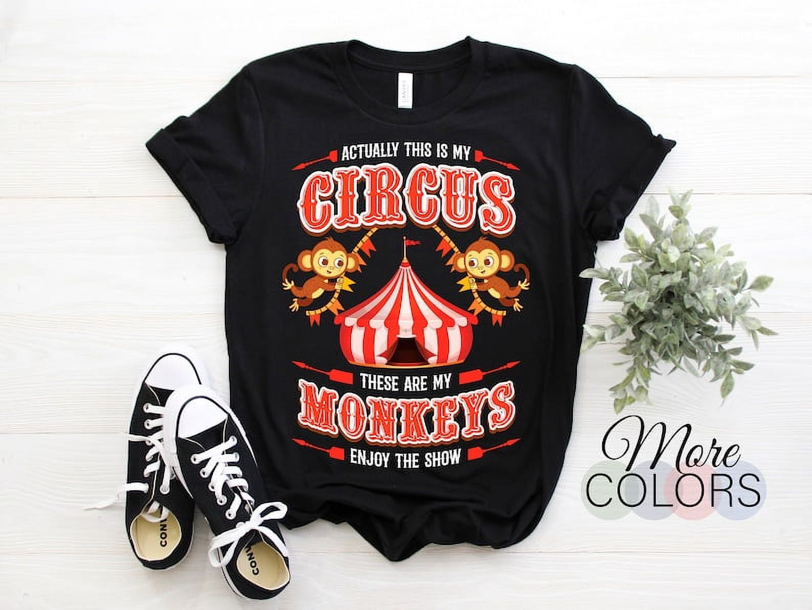 Circus Monkeys Staff Costume T-shirt, Carnival Vintage Shirt, Clowns ...