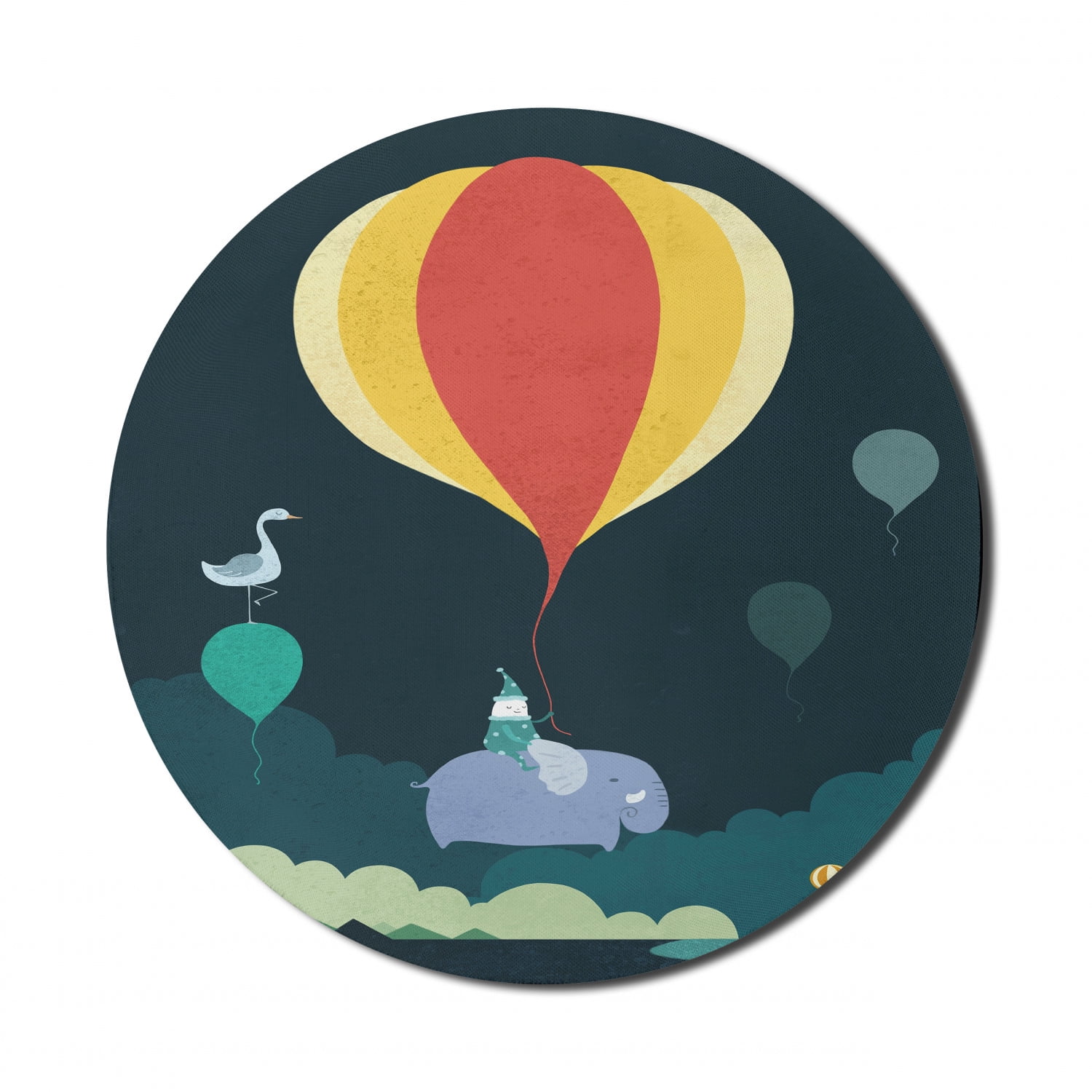 Circus Mouse Pad for Computers, Composition of a Hot Air Balloon and ...