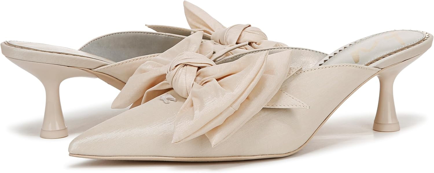 Circus NY by Sam Edelman Fiona Bow Mule Heel Vanilla Bean 6M - Walmart.com