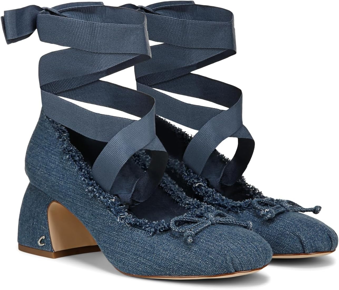 Circus NY by Sam Edelman Women's Della Pump Stone Wash Blue Fringe 7.5M ...