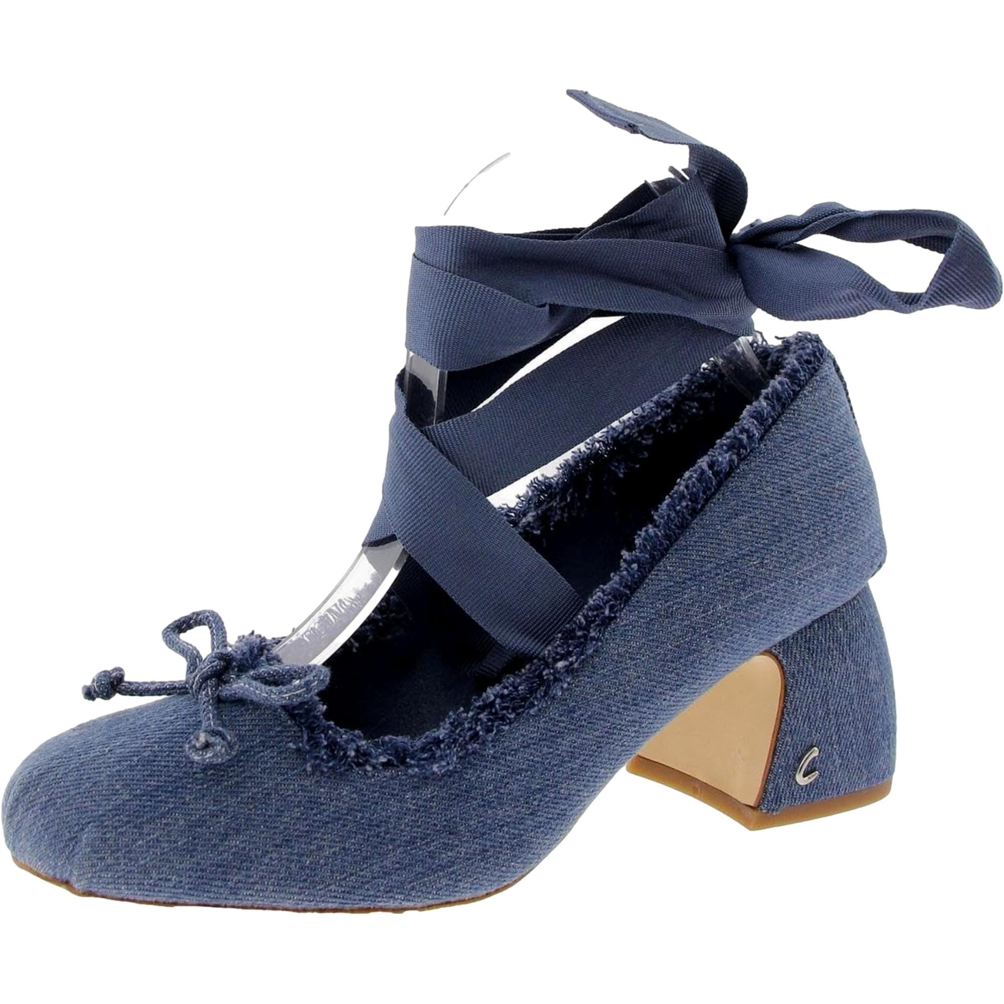 Circus NY by Sam Edelman Women's Della Pump Stone Wash Blue Fringe 9.5M ...