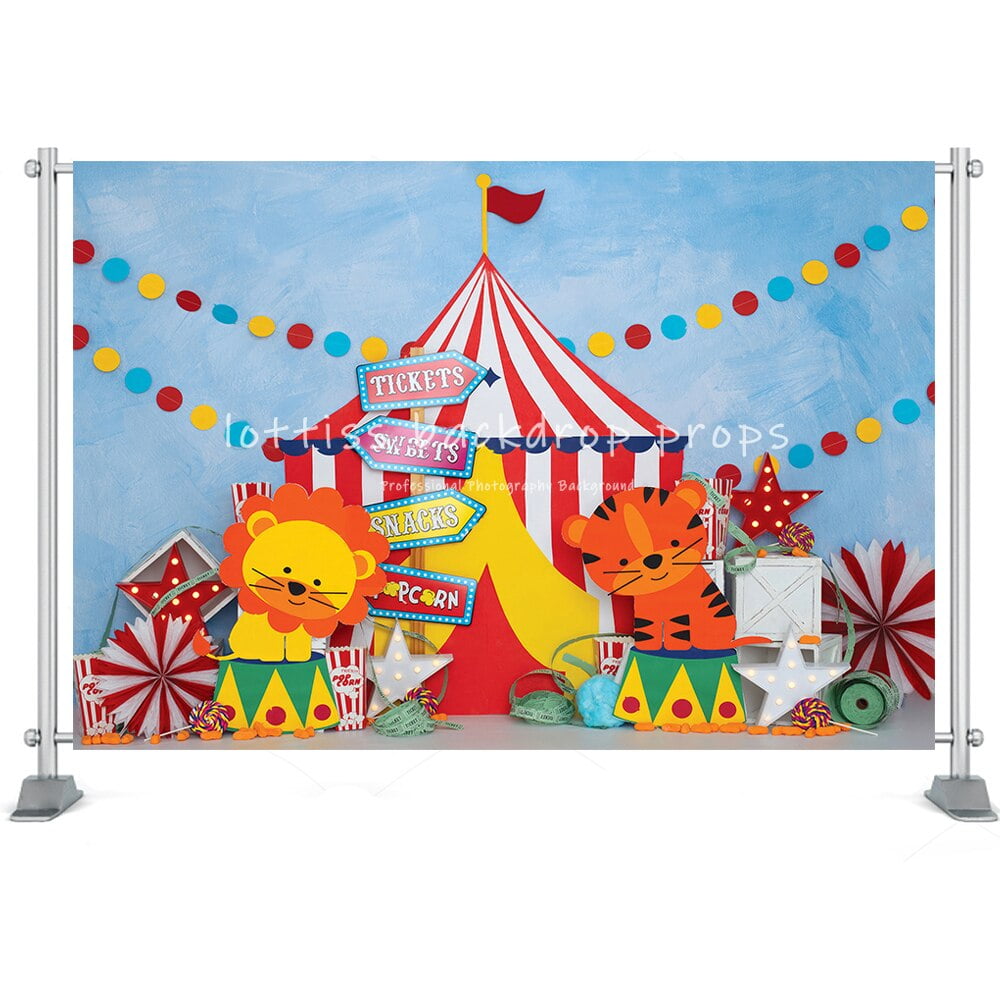 Circus Photography Backdrop Kids Birthday Backdrop Newborn Child ...