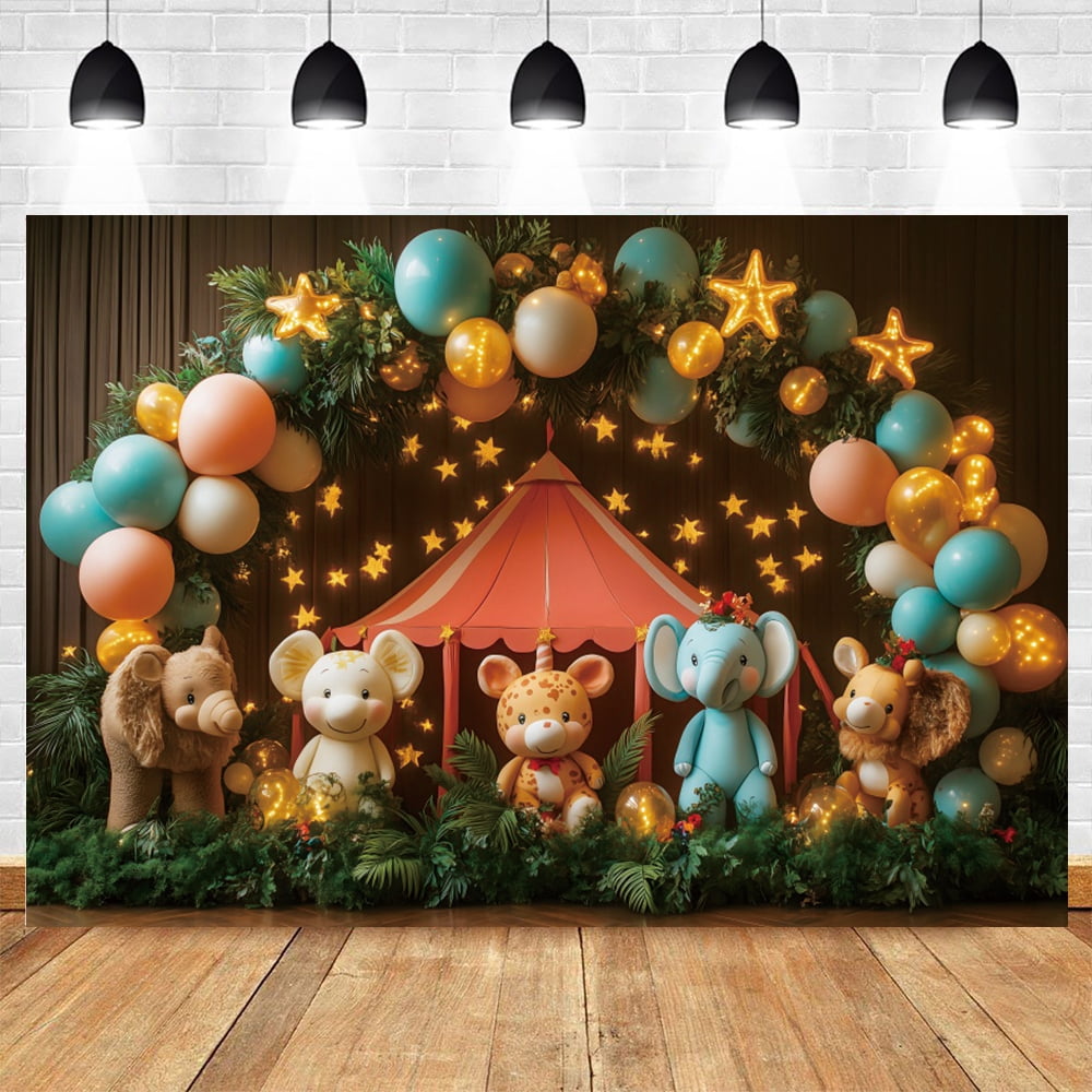 Circus Photography Background Newborn Baby Shower Kids Birthday Party r ...