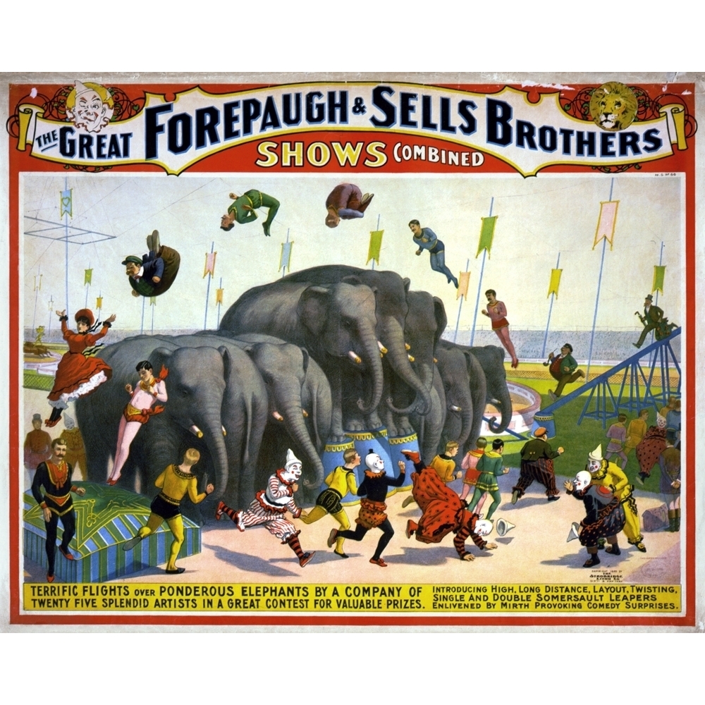 Circus Poster C1899. Namerican Poster C1899 For Forepaugh & Sells ...