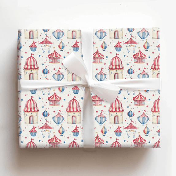Circus Rings and Spotlights - Christmas Wrapping Paper Roll - Gift Wrap ...