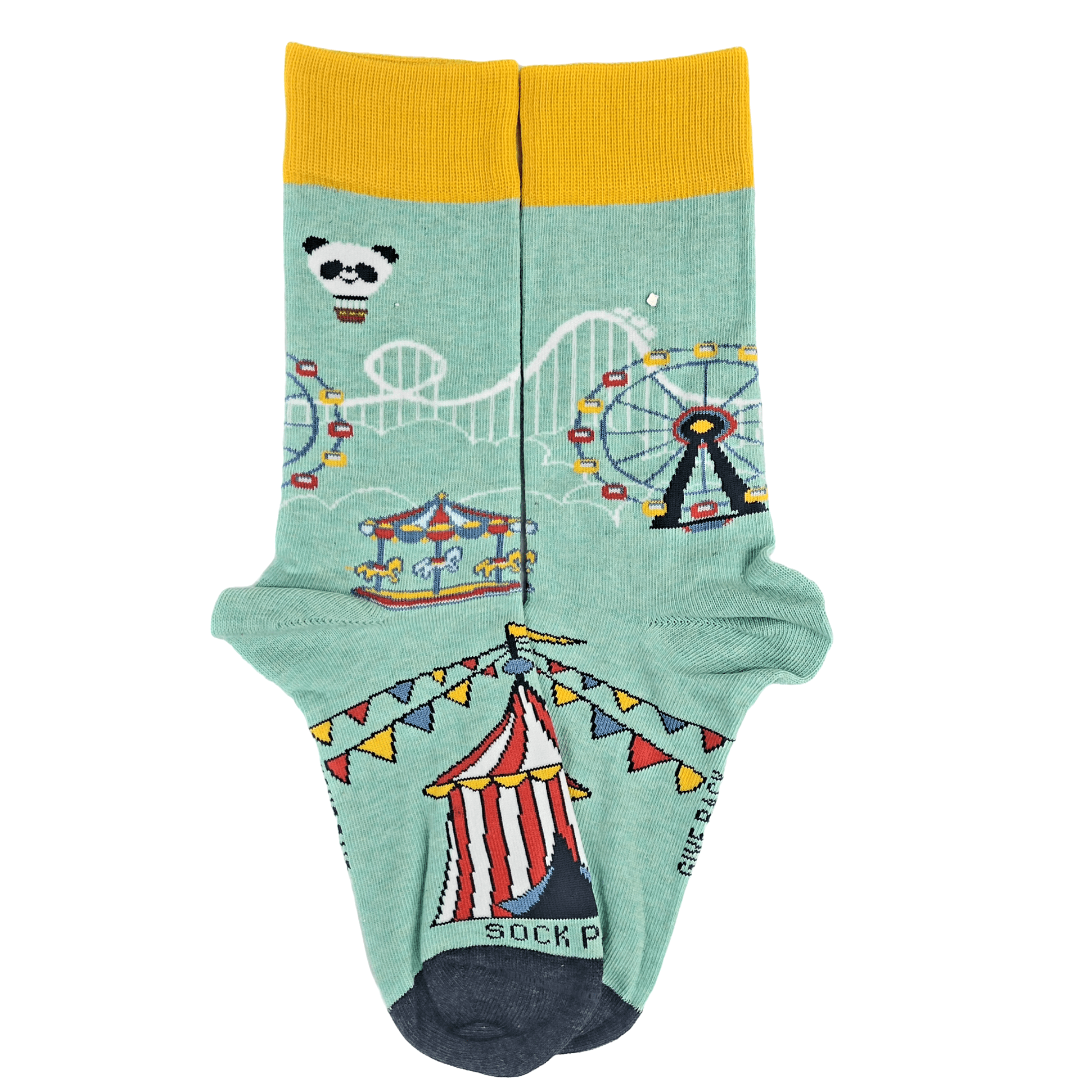 Circus Scene Roller Coaster Socks from the Sock Panda (Adult Small ...